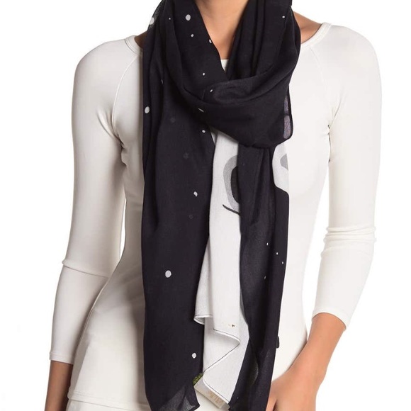 kate spade | Accessories | New Kate Spade Polar Bear Scarf In Rich Navy ...